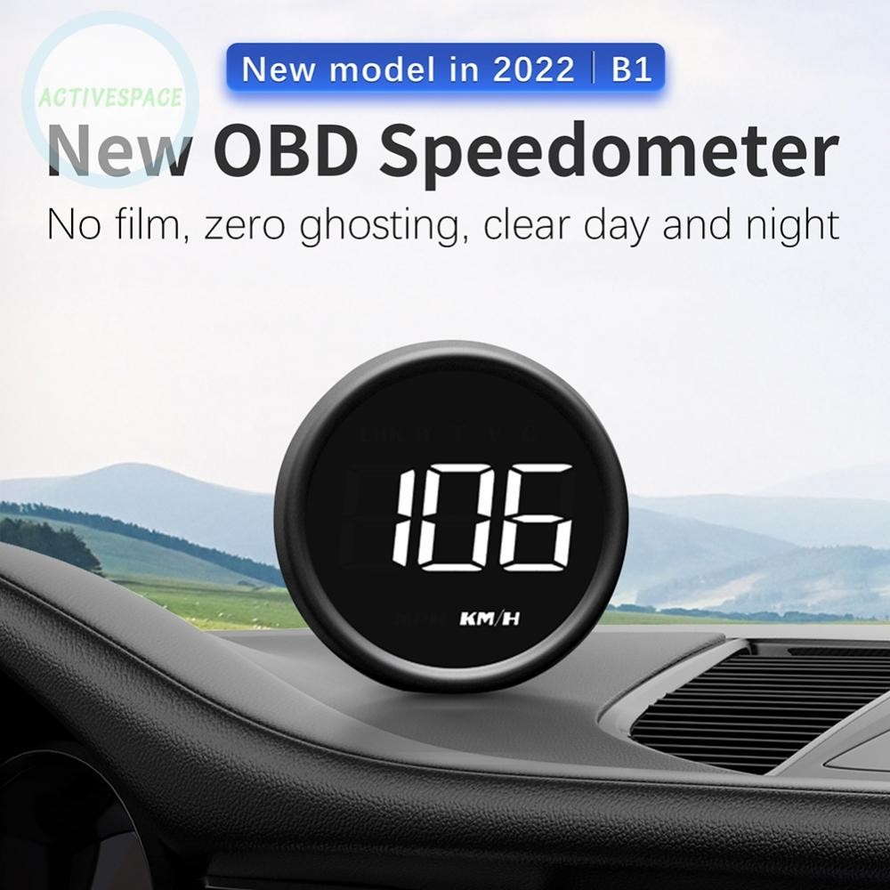Speedometer Head Up Display OBD2 Slope OBD2 Interface White Light Meter ...