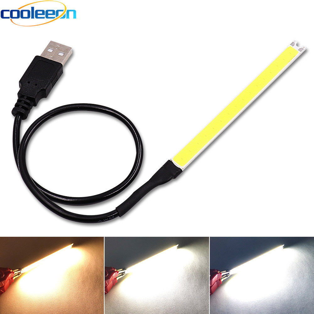 100x8mm 3V 3.7V 5V COB LED Light Chip 2W with USB Plug AA Button ...