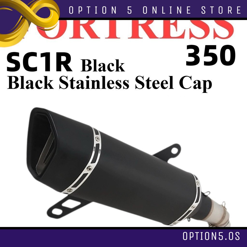 Qjmotor Fortress 350 Motorcycle Exhaust Pipe SC Project SC1R Muffler ...