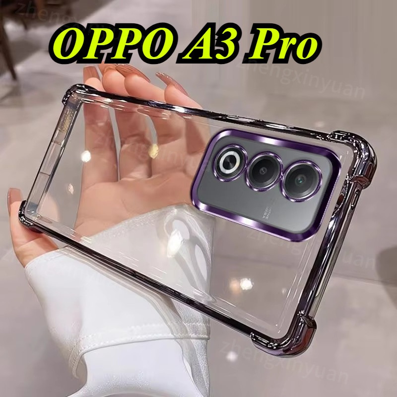 Clear Plating for OPPO A3 Pro 5G 2024 Cover Soft Silicone Shockproof ...
