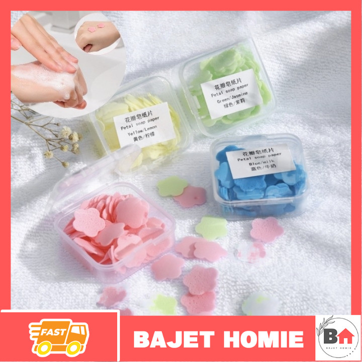 【𝗗𝗜𝗦𝗣𝗢𝗦𝗔𝗕𝗟𝗘】 Paper Sheet Hand Soap Box Mini Scented Wash Clean Anti ...