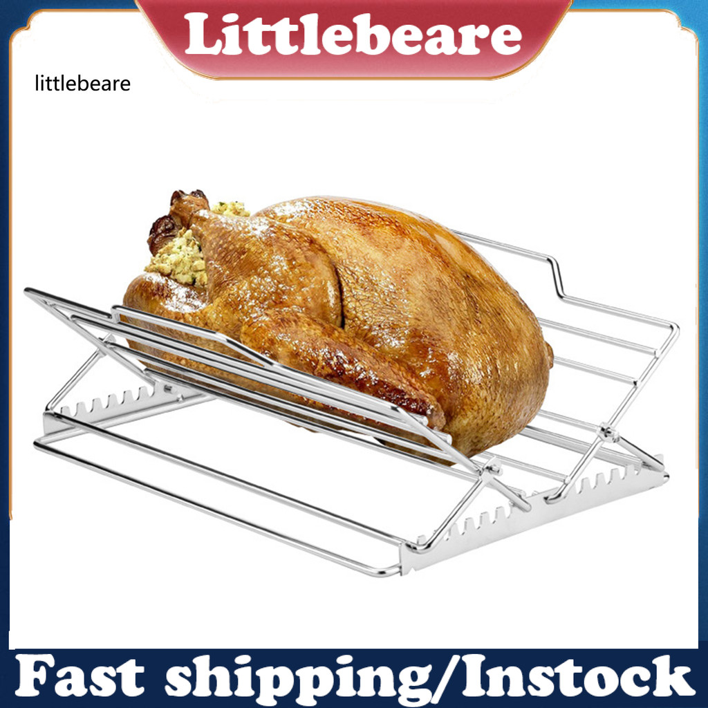 [LL] Stainless Steel Roasting Rack BBQ Rib Racks for Grilling Turkey ...