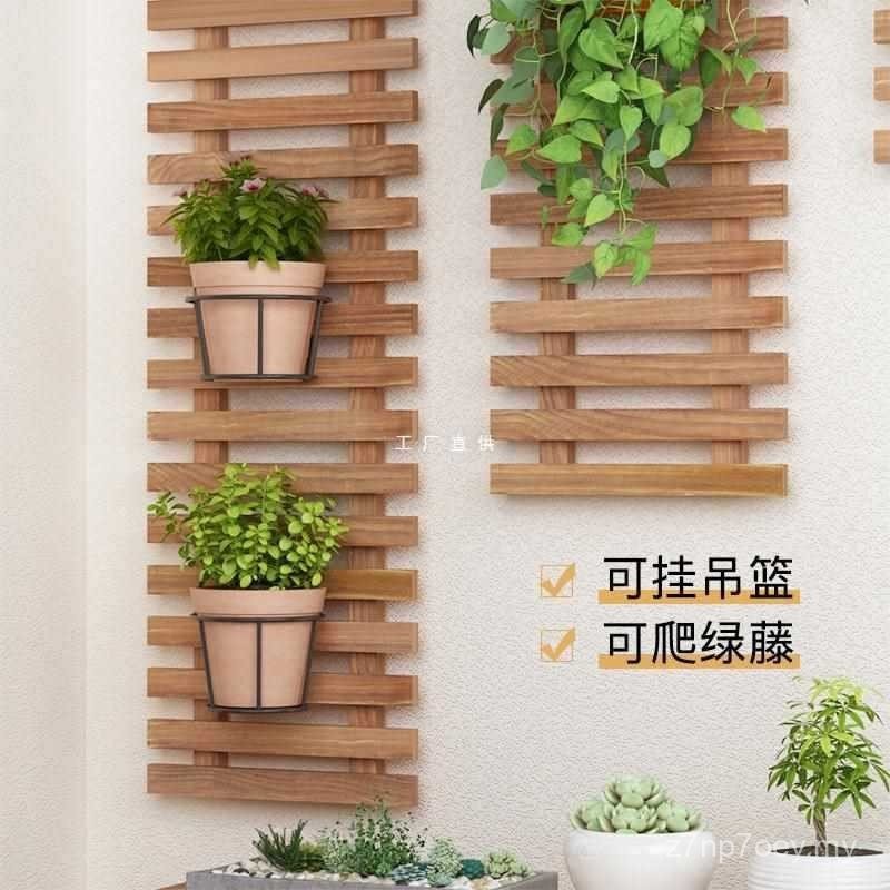 Pasu bunga balkoni kayu pepejal rak gantung gantung atas dinding ...
