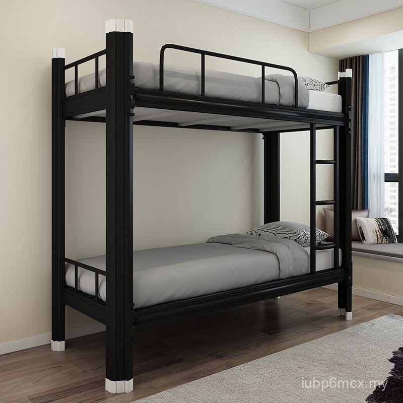 Tempat tidur atas dan bawah, katil kerangka besi, asrama pelajar ...