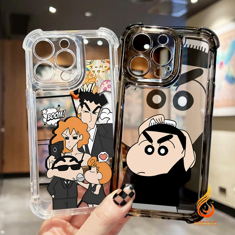 For IPhone 16 15 11 13 14 12 Pro 7 8 Plus XS Max Crayon Shin-chan ...