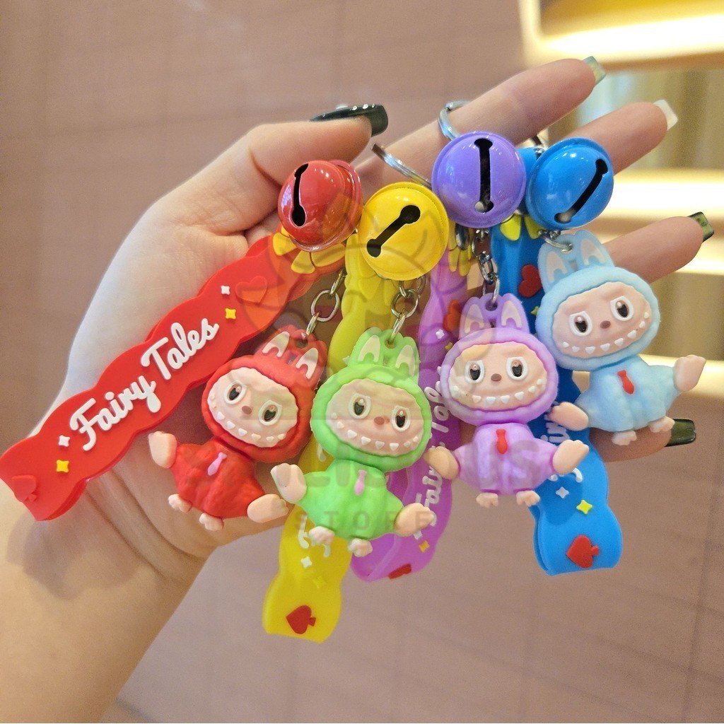 GANTUNGAN High Quality Labubu Silicone Keychain / Labubu Ganci / Labubu ...