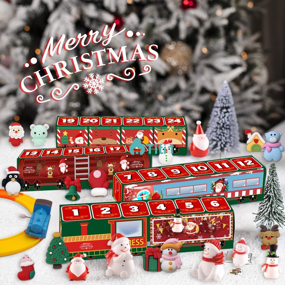 2025 Children's Christmas Countdown Calendar Christmas Train Creative ...