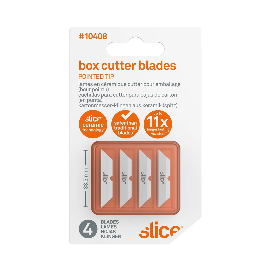 Slice Box Cutter Blades (Pointed Tip) - 4/pk (10408) | Shopee Malaysia