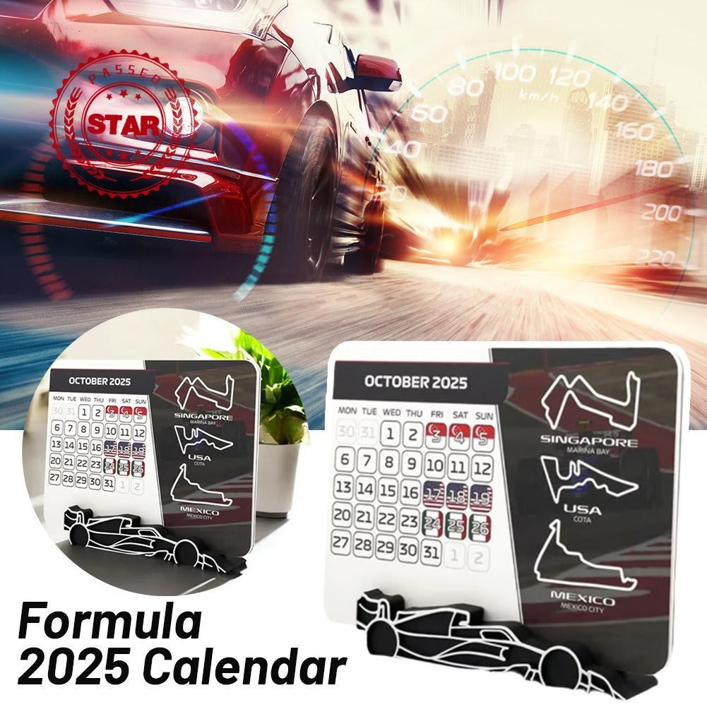 Desktop Calendar - F1 2025 Race Calendar Formula 1 Racing Planner ...