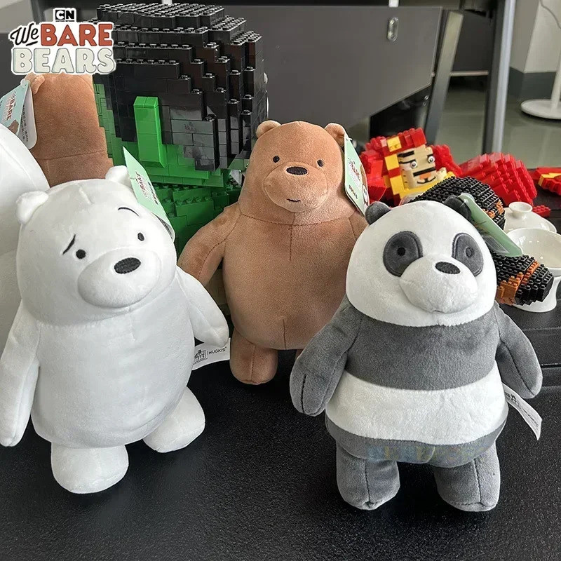 We Bare Bears Plush Toy Grizzly Panda Ice Bear Soft Stuffed Animal Plushies Doll Room Decoration ...