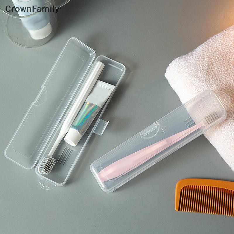 [CrownFamily] Toothbrush Box Transparent Organizer Case Travel Portable ...