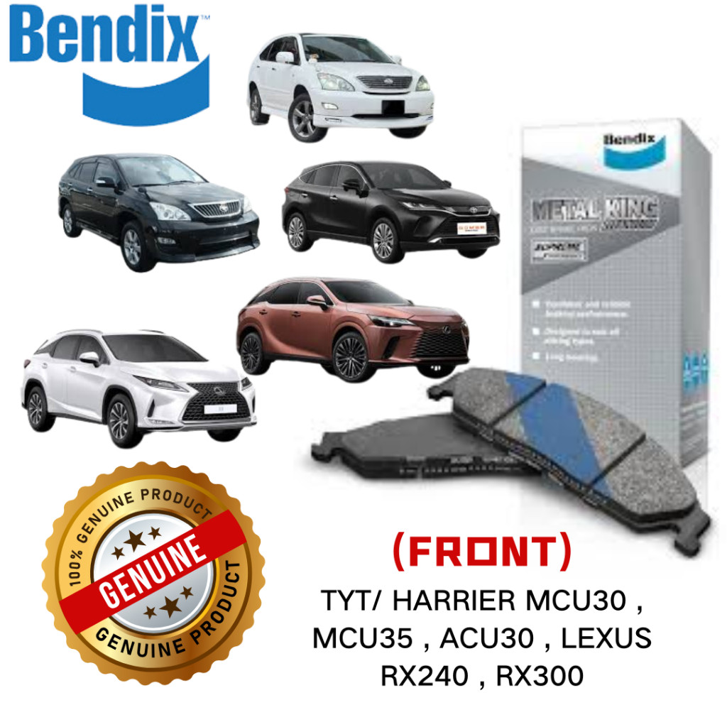Original Bendix (Front) (Rear) Brake Pad - Harrier MCU30 ,MCU35,ACU30 ...