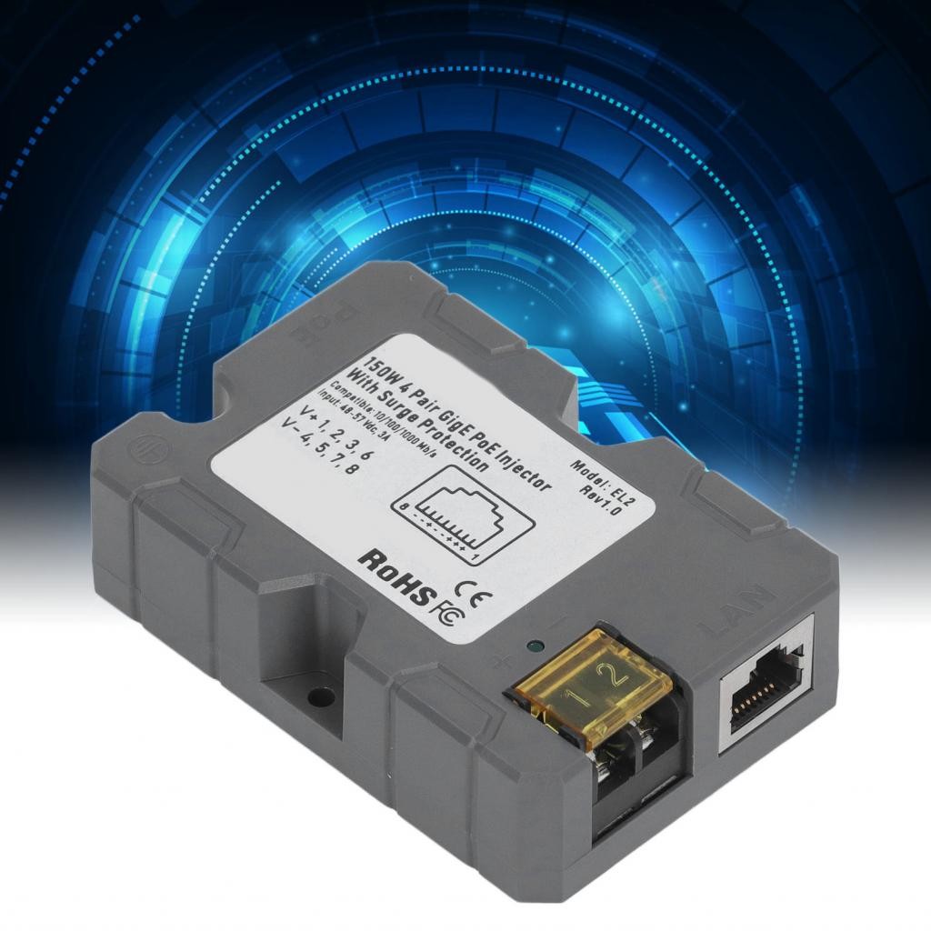 Ffggg PoE Injector 150W GigE Passive Power Over Ethernet with 10/100 ...