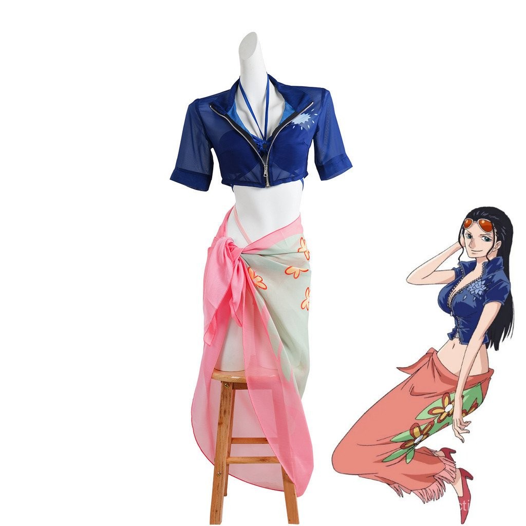 One Piece Nicole Robin Bikini Suit with Sunscreen Clothing and Beach ...