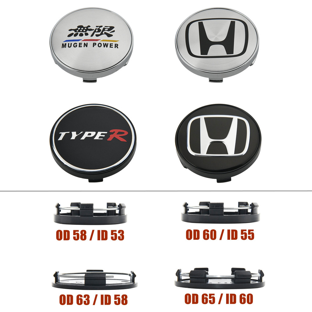 HONDA Spoon Sport Rim Cover Cap 58mm Wheel Cap 60mm MUGEN TYPER VTEC ...