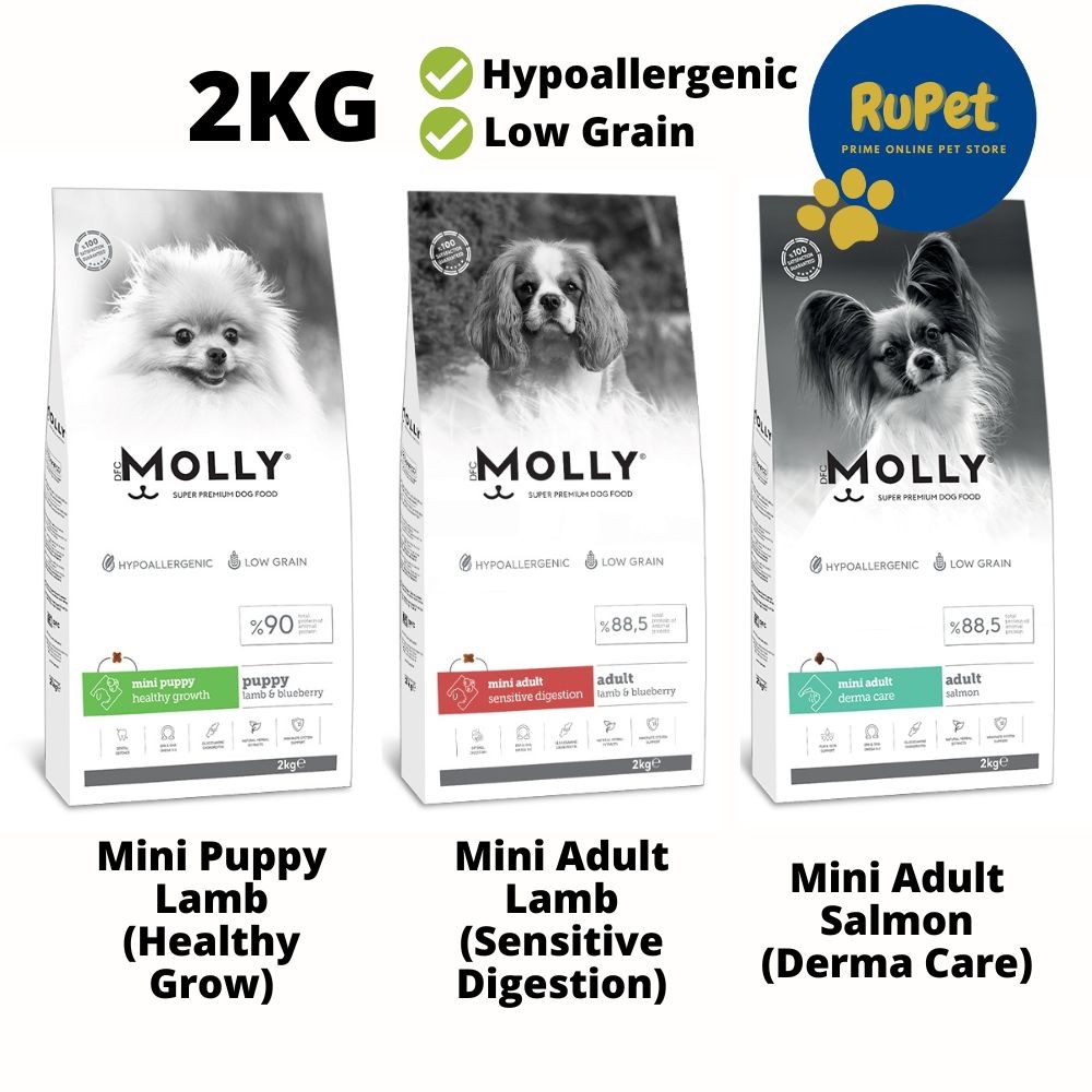 (Exp 09/2026) 2kg Molly Dog Food Mini Adult Mini Puppy (Lamb/ Salmon) - Dog Food | Shopee Malaysia