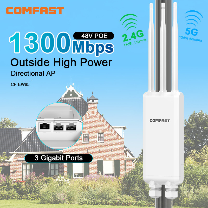 Comfast AC1300 High Power Outdoor Wireless Access Point Weatherproof ...