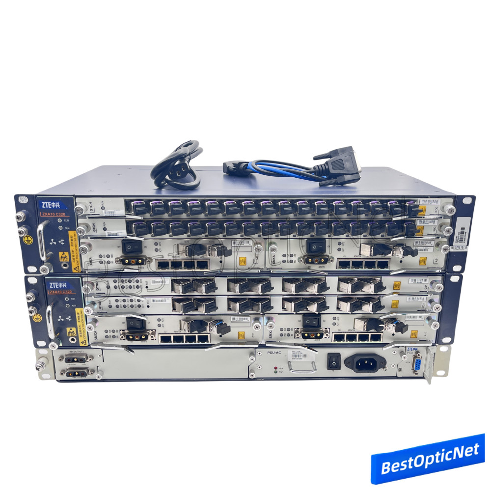 ZTE C320 GPON OLT 2*SMXA/A10 Control Card 3*GE Uplink Port 8 Port GTGO ...