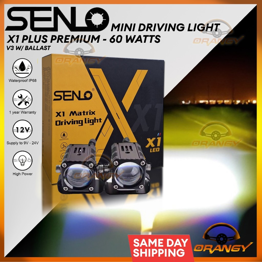 SENLO X1+ Matrix Mini Driving Light V3 w/ Ballast & Integrated Blower ...