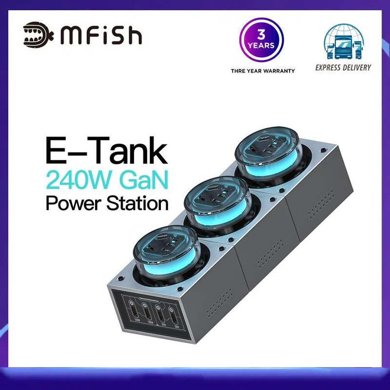 mfish E-Tank 240W GaN Power Station Desktop Charging Station, Powerful ...