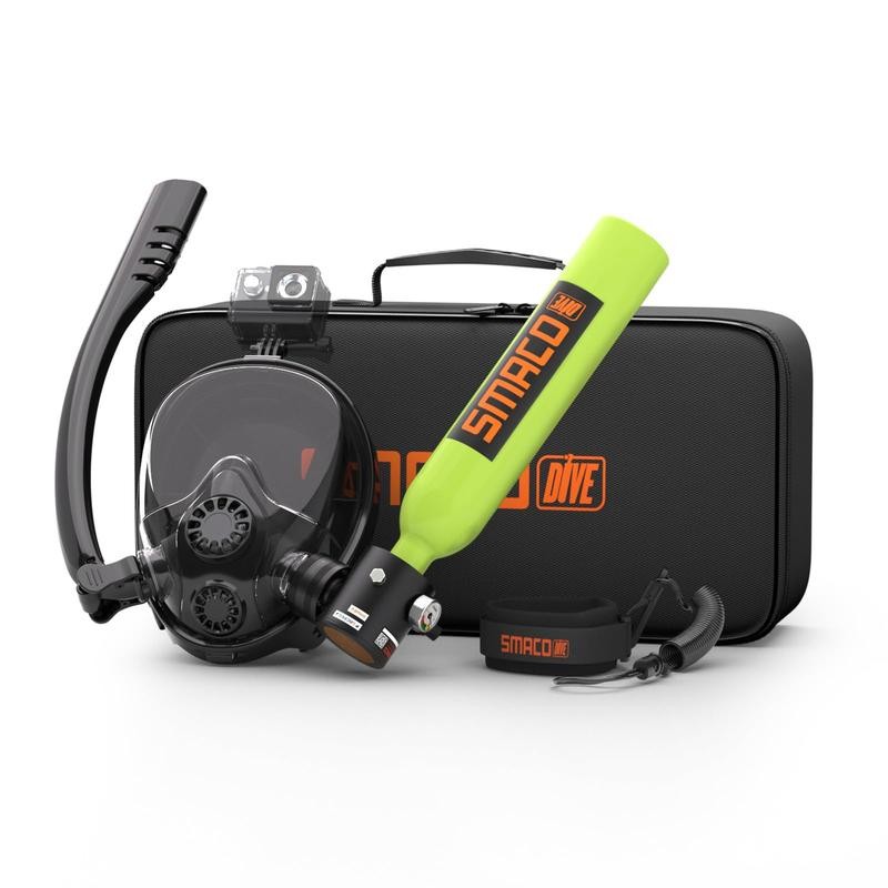 SMACO Mini Scuba Tank with Snorkel Mask 0.5L Portable Small Diving Tank ...