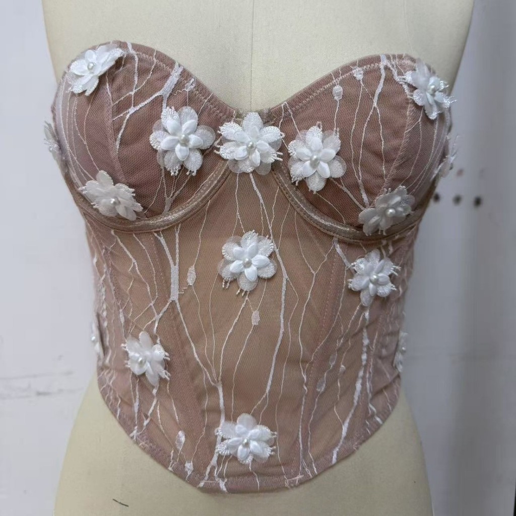 Decals Outer Wear Tight-Fitting Semi-Transparent Tube Top Vest Casual ...