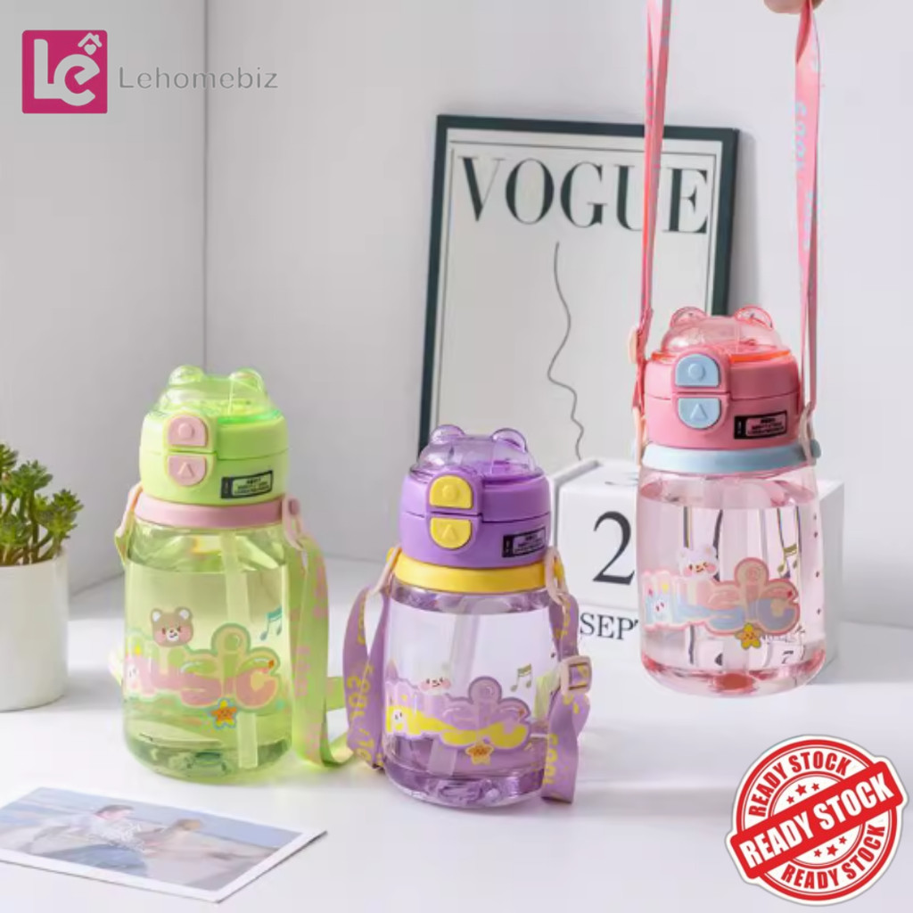 Kids’ Straw Water Bottle – Cute, Portable, and Durable, Botol Air Kanak-Kanak – Dengan Straw ...