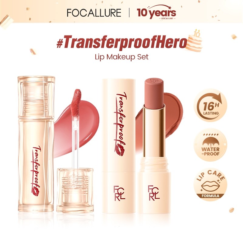 FOCALLURE BeautyInTheDecade Series Set 10th Anniversary 2PCS Lipstick ...