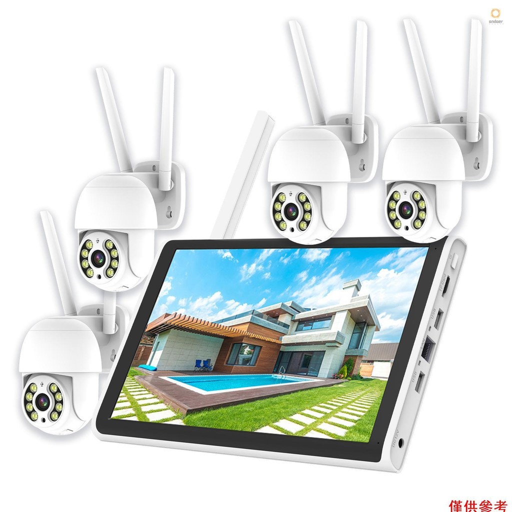 Ado)2K Wireless Security Camera System with 10.1 Inch Monitor NVR ...