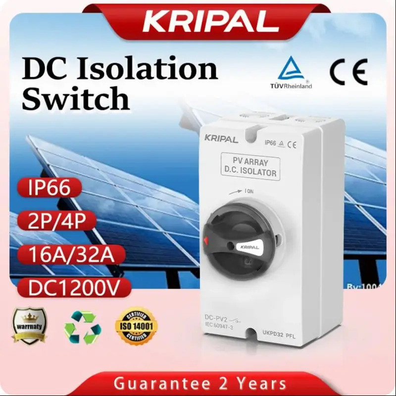 dc Solor switch Photoelectric 4P 1200V 16A PV switch IP66 DC Isolator ...