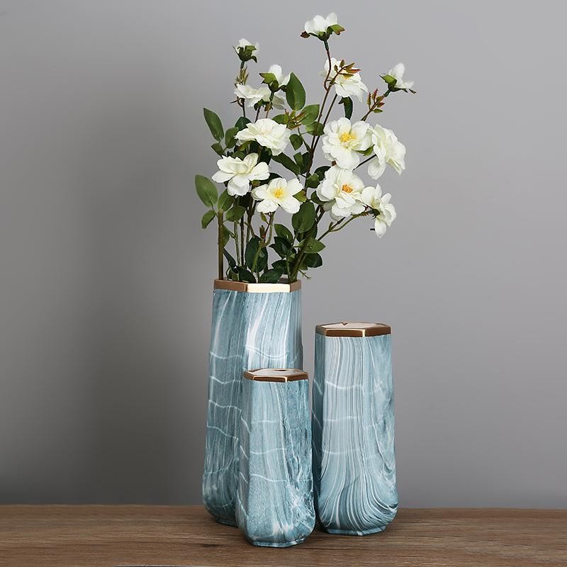 Pasu tembikar minimalis moden, gubahan bunga ruang tamu alat letak ...