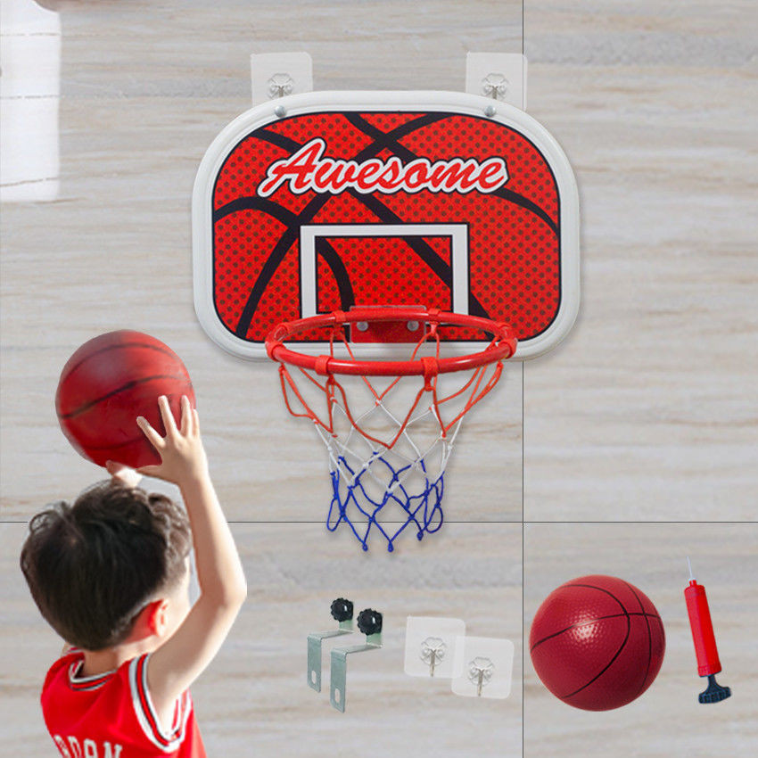 Hanging Perforated Hoop Indoor Boy Shooting Toy Mini Basketball Arcade ...