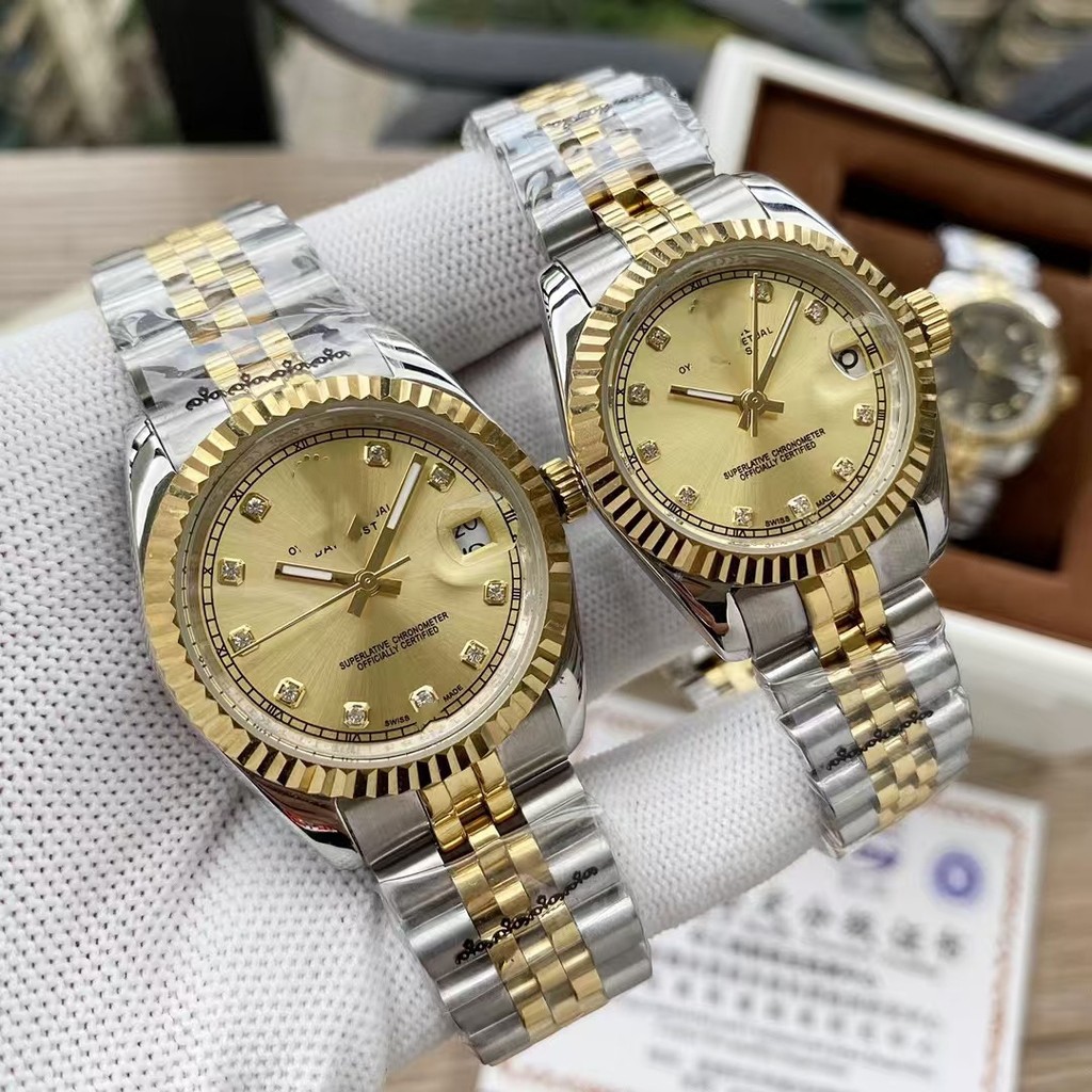 Preferential 8215 Direct Sales Labor Log Series Diamond Face Gold 904L ...