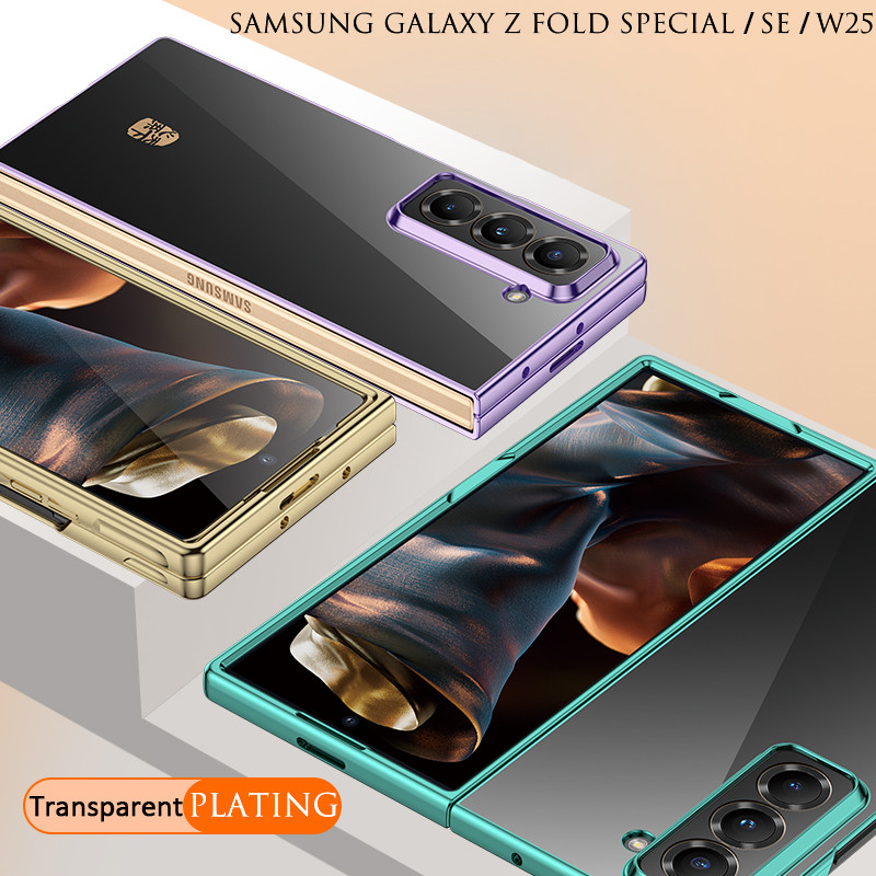 Luxury Plating Transparent For Samsung Z Fold Special SE 7 6 5 4 3 ...