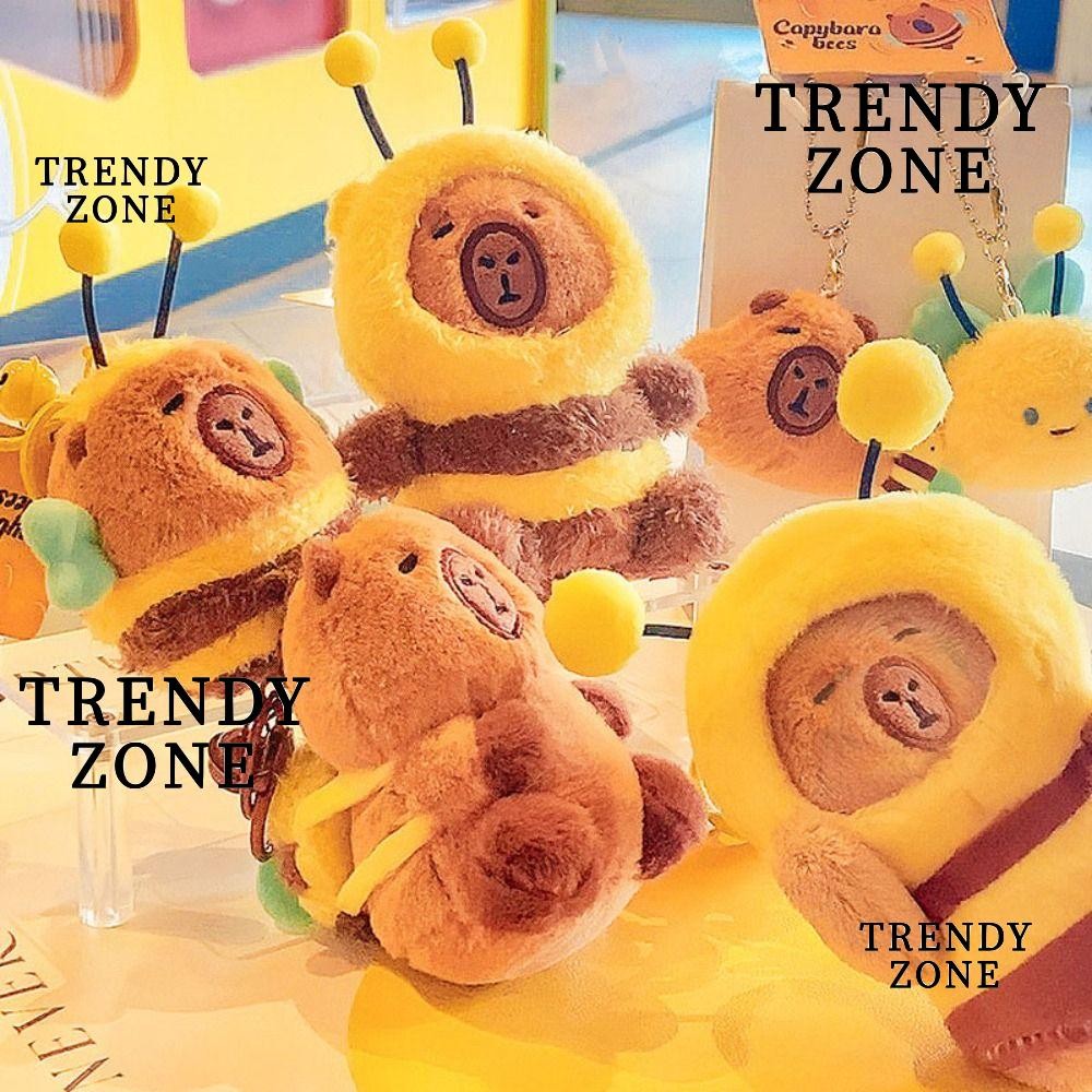 TRENDYZONE Plush Doll Bag Pendant, Cartoon Bee Capybara Keychain, Cute ...