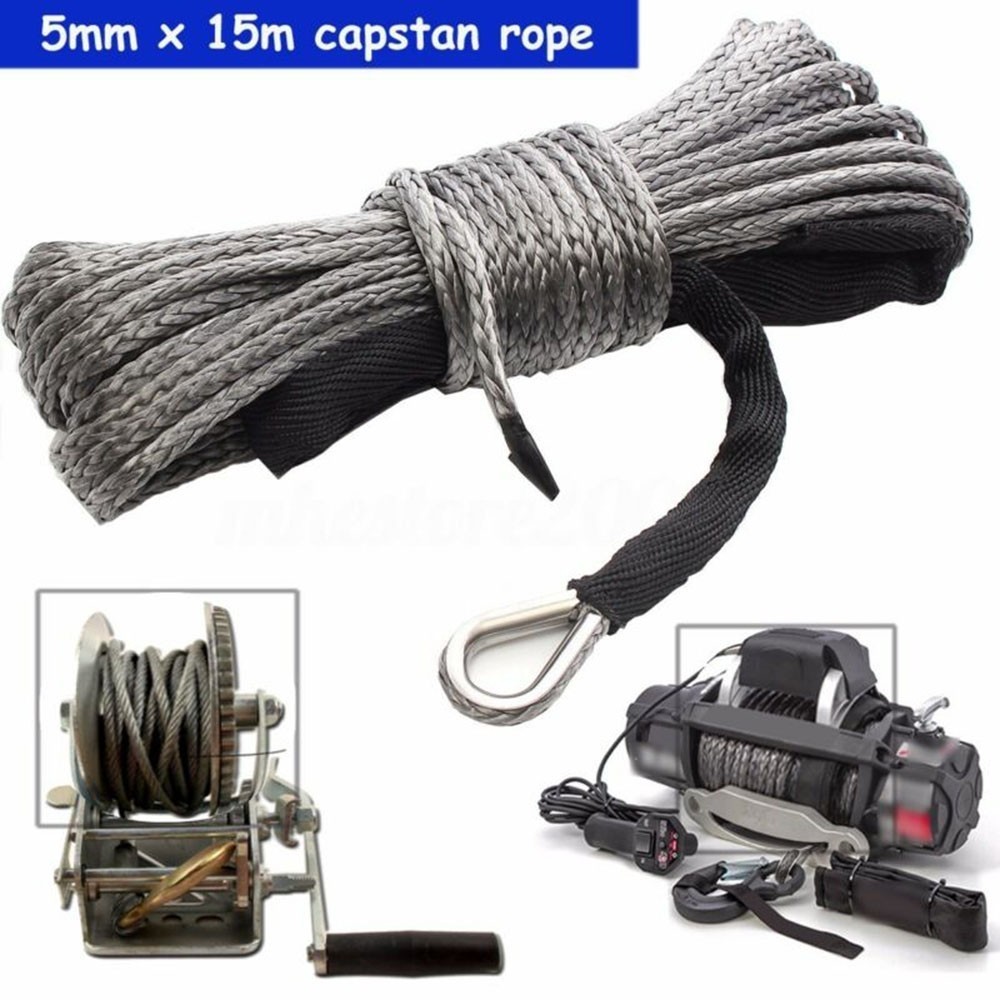 Winch Rope Synthetic Line Tow With Sheath Gray Motorcycles High ...