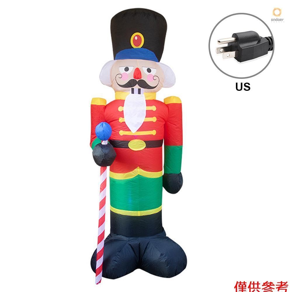 8 Ft Inflatable Christmas Nutcracker LED Light Up House Guard with ...