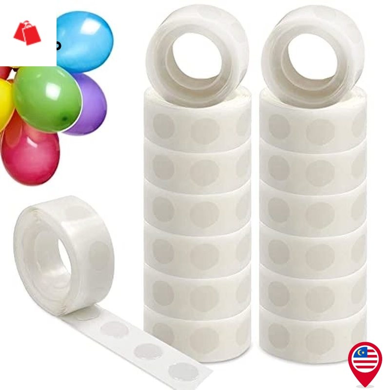 BK-100 Pcs/Roll Double-sided Adhesive Balloon Glue Dots/ Transparent ...