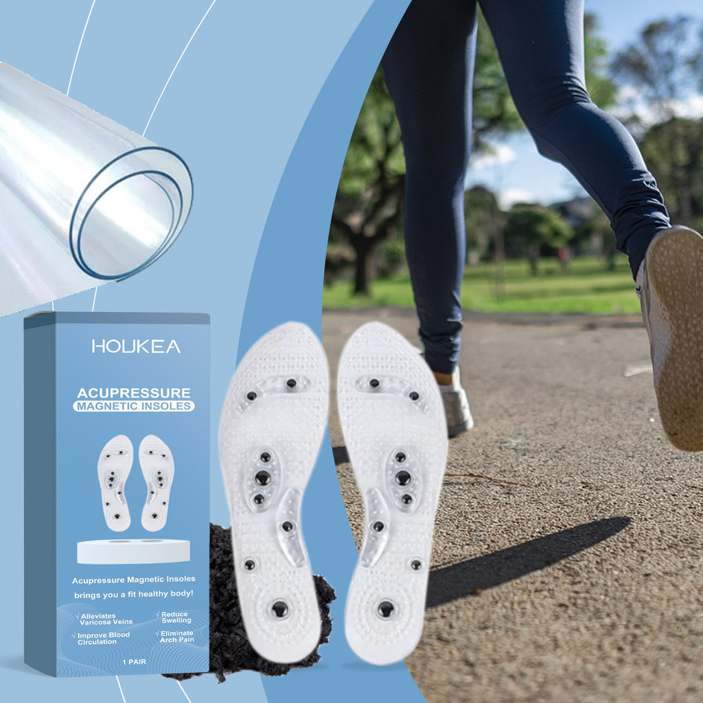 Houkea Foot Shiatsu Insole Relieve Discomfort Foot Pad Durable ...