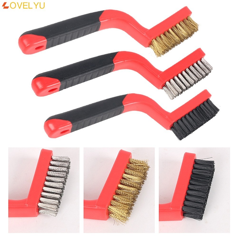 7-inch Large Wire Brush Nylon Stainless Steel Copper Wire Brush Set ...