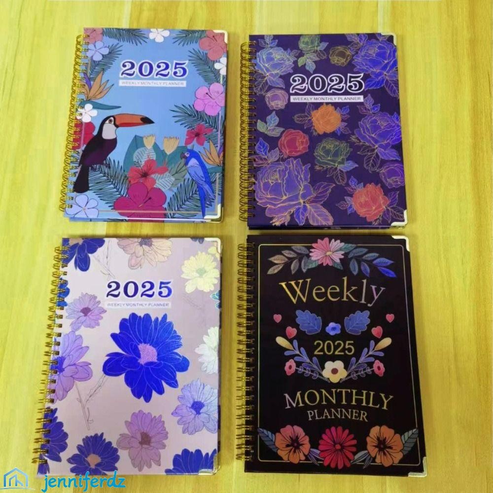 JENNIFERDZ Diary Writing Pads, INS Laser Flower 2025 Schedule Planner ...