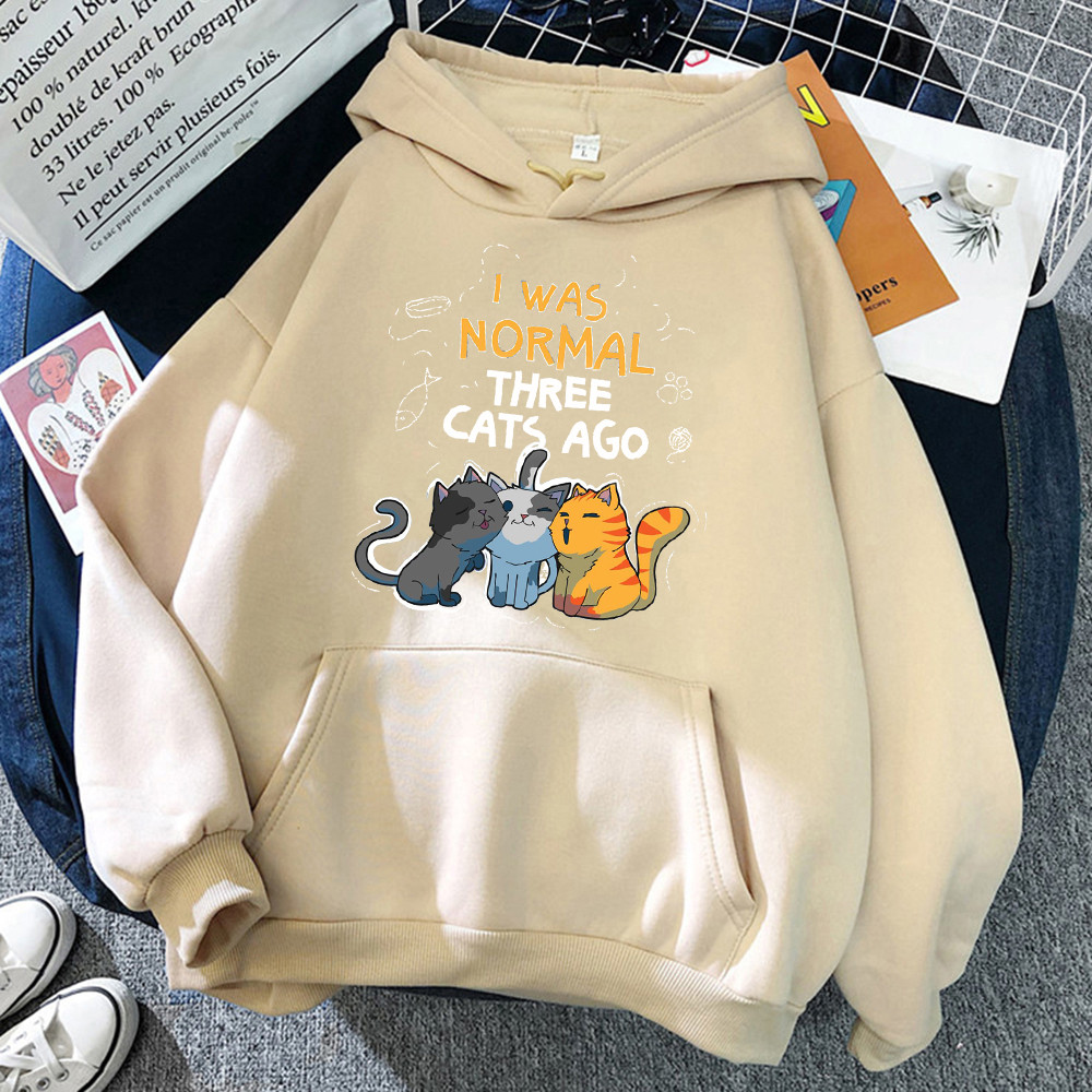 Cat Owner Cats Lover I Was Normal Three Cats Ago Cartoon Men Kawaii ...