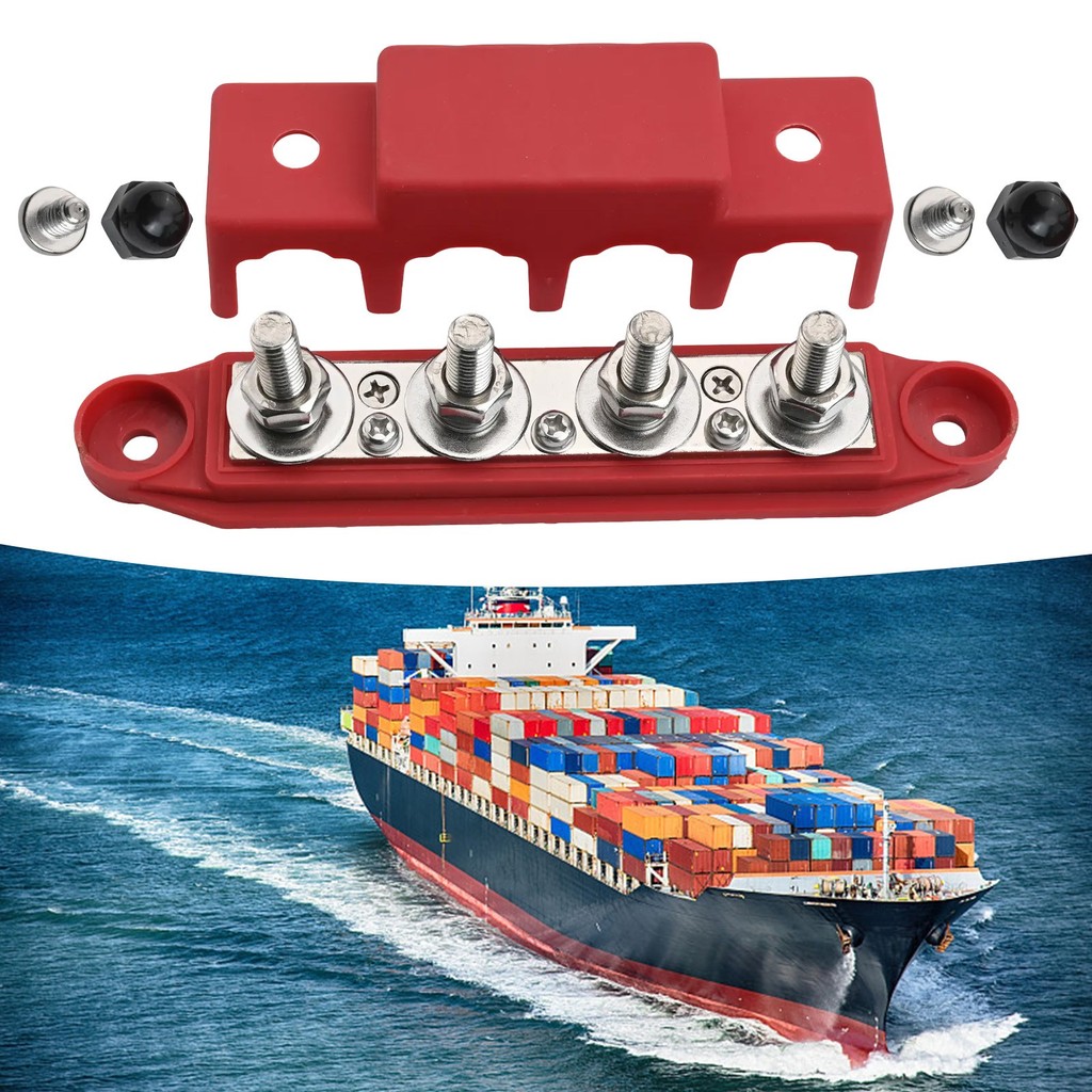 【Motorland】12V 250A 4 Post Busbar Bus Bar Power Distribution Block W ...