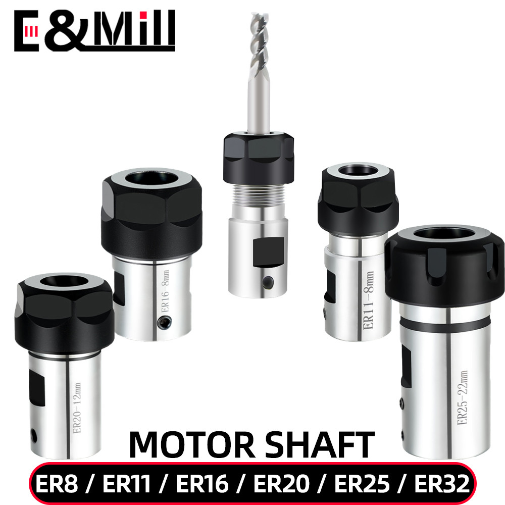ER8 ER11 ER16 ER20 ER25 Collet Chuck Spindle Motor Shaft Extension Rod ...