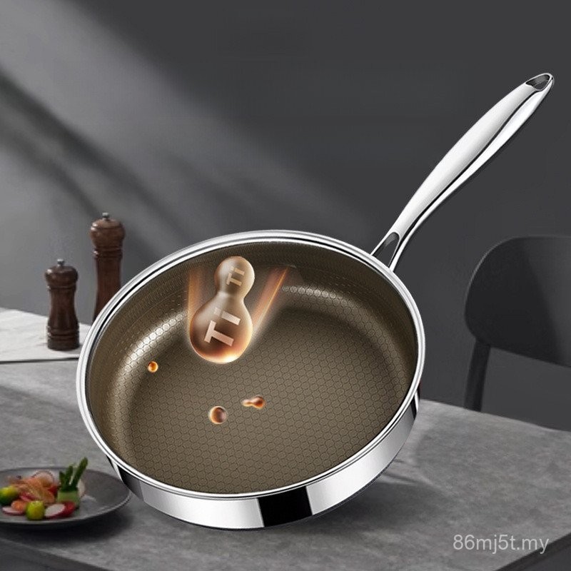 Kuali kuali tidak melekat, kuali goreng isi rumah, 316, keluli tahan ...