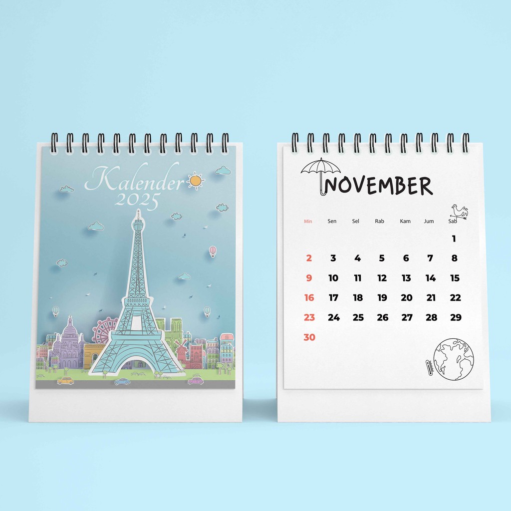 Aesthetic Mini desk calendar - 2025 aesthetic desk calendar | Shopee ...