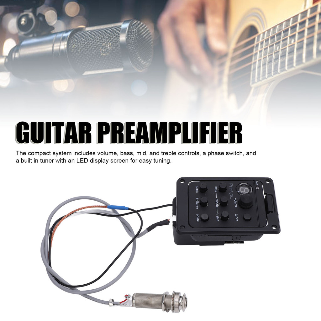 [sunjiac] Guitar Preamp EQ Equalizer Volume Control LED Display High ...