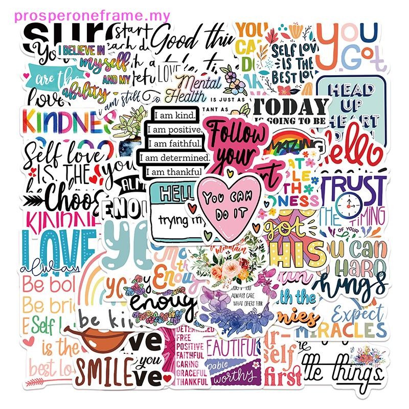 prosperoneframe 52Pcs Inspirational Stickers Motivational Phrases Life ...