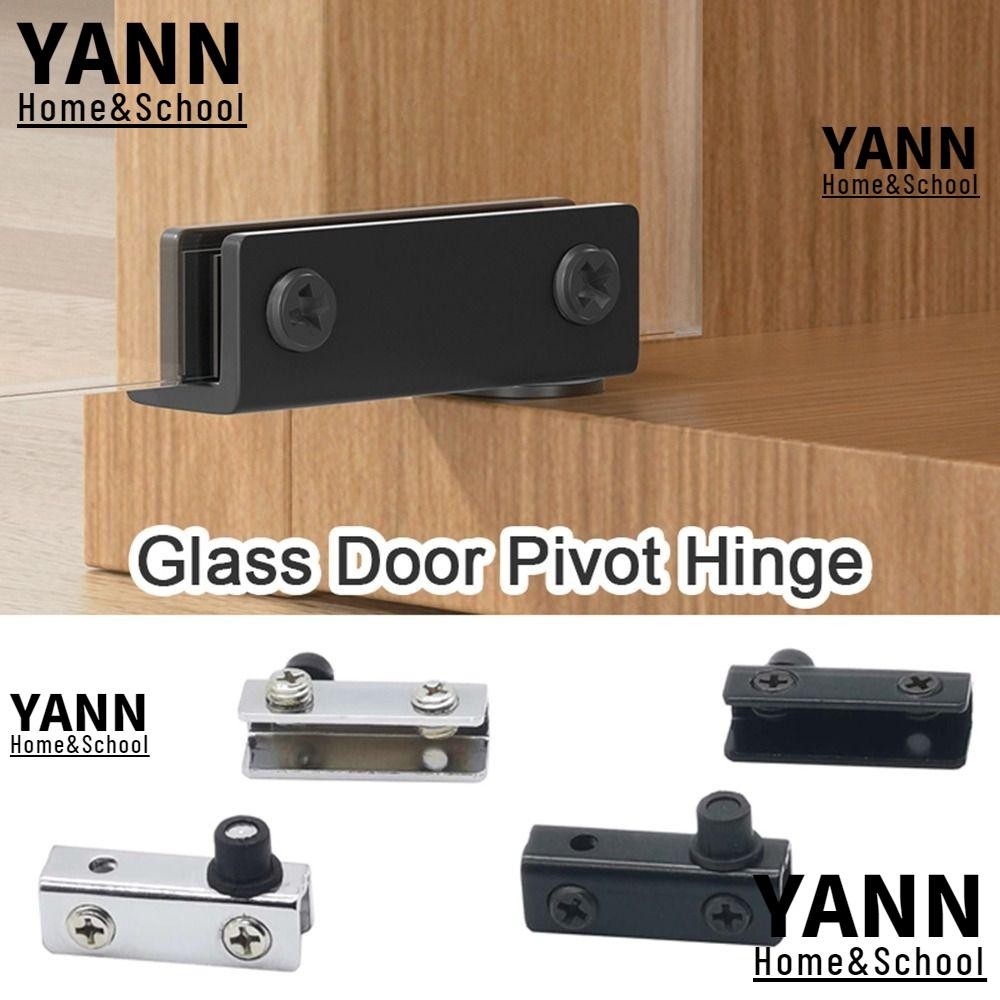 YANN 2Pcs Glass Door Pivot Hinge, Metal No punching Concealed Hinges ...