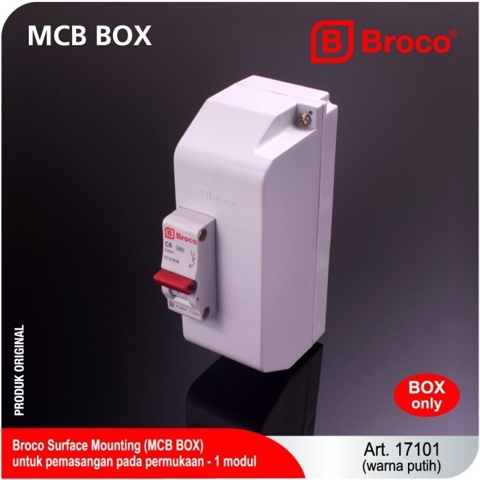 Broco MCB Box Outbow MCB Panel Surface Mounted 2 Module 17101 17102 4 Module 17204 | Shopee Malaysia